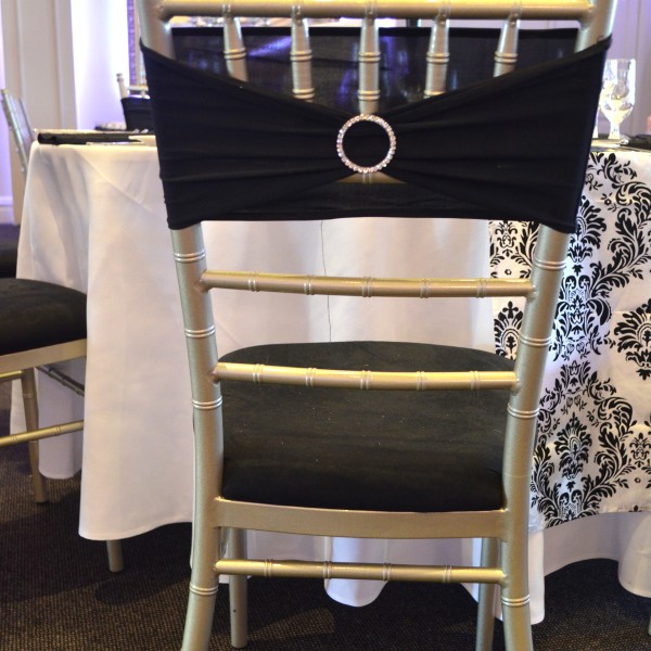 Black Lycra Band with Diamante Buckle | Moments Of Elegance